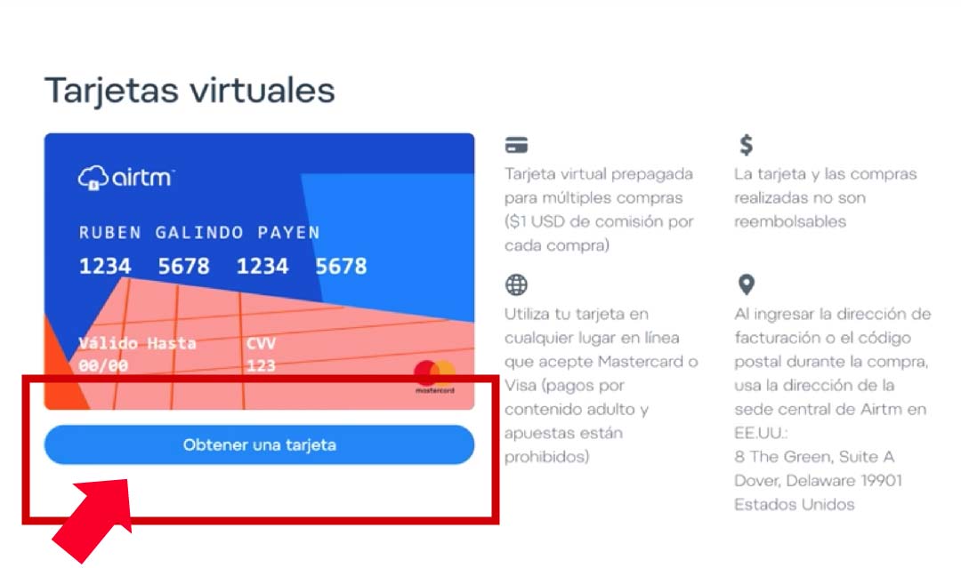 [2022] ¿Cómo es la tarjeta virtual de Airtm? | Consíguela Gratis aquí